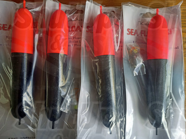 Koike Jumbo Sea Fishing Float Kits 19cm x 4 Kits - Seconds See Descrip ...